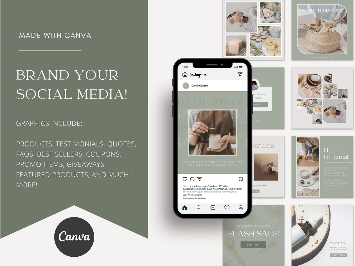 CANVA Instagram Post Design Templates to BOOST SALES for Product Based ...
