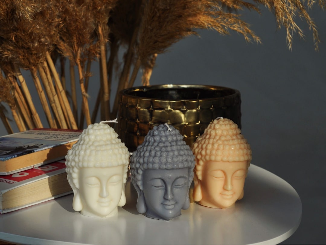 Buddha Candle Buddha Head Candle Chakra Buddha Meditation Candle Buddha ...