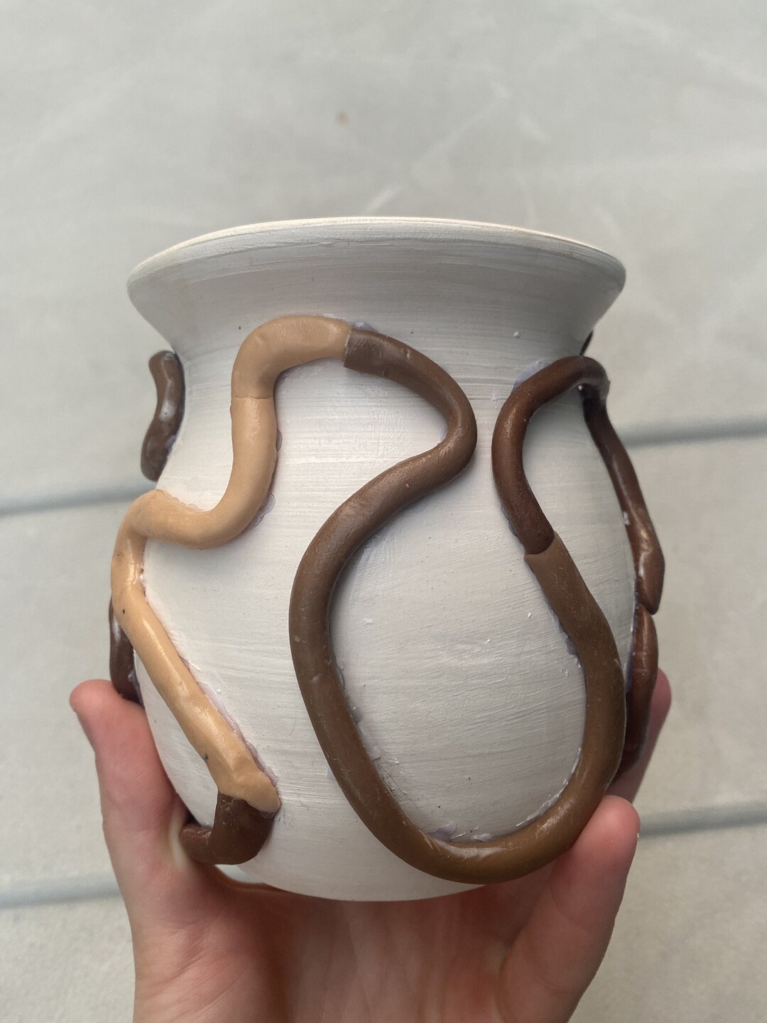 Funky Clay Flower Vases - Etsy