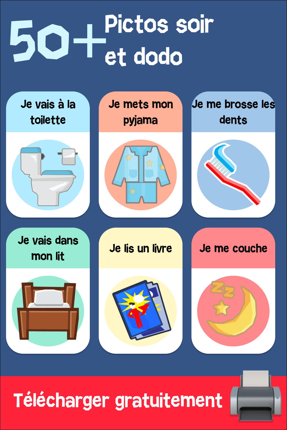 Pictogrammes De Routine à Imprimer Et Personnaliser Carte - Etsy UK