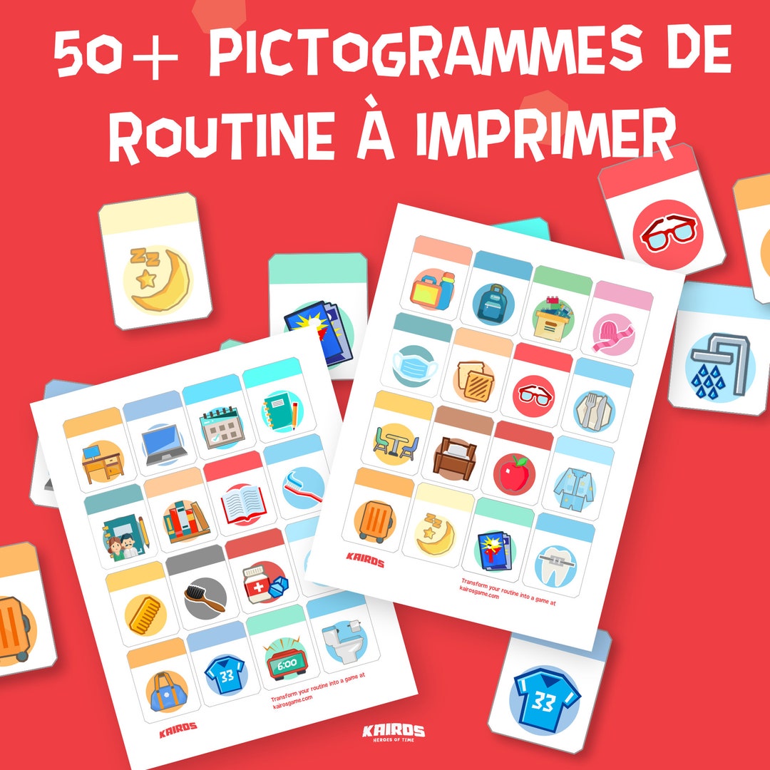 Pictogrammes De Routine à Imprimer Et Personnaliser Carte - Etsy UK