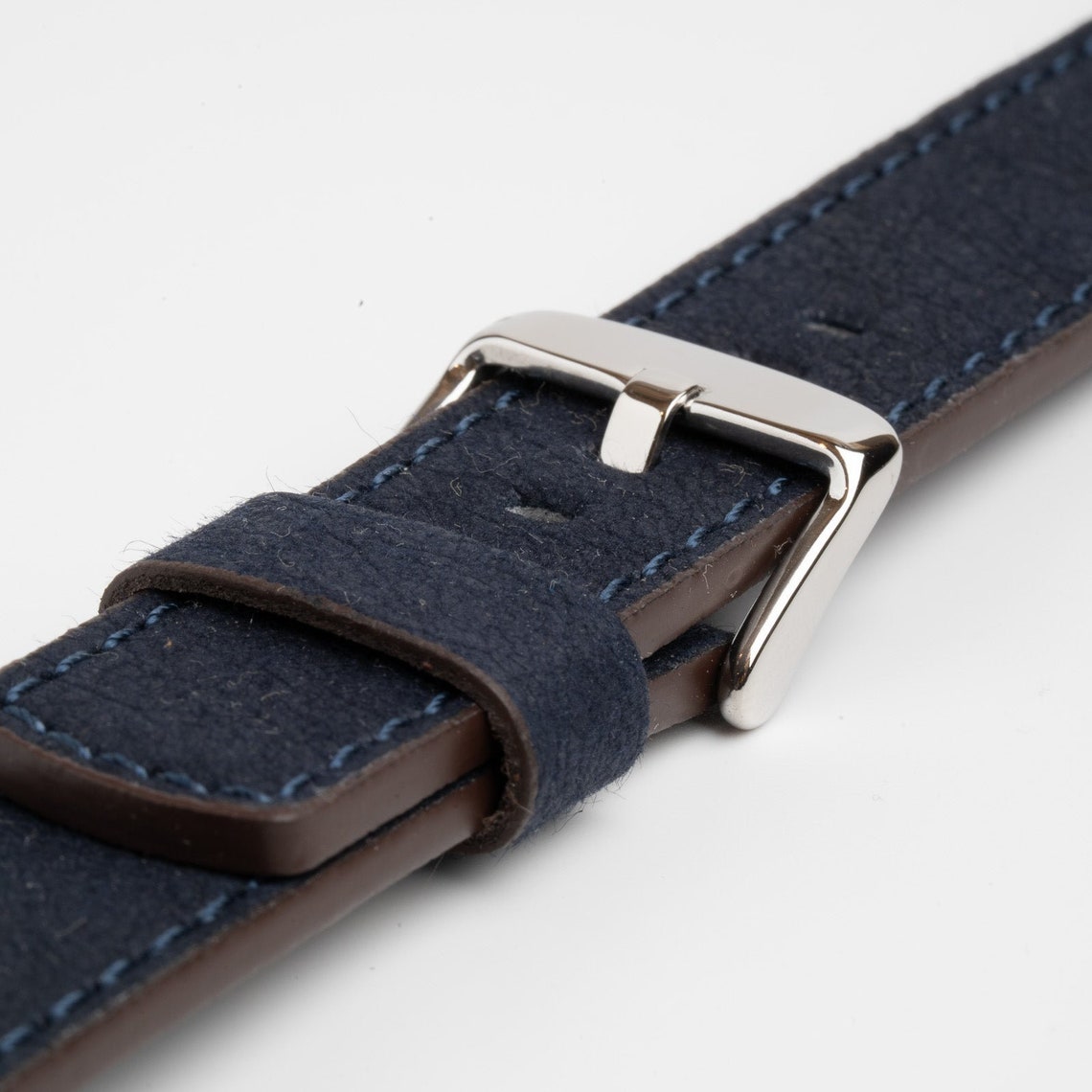 Blue Recycled Paper Watch Strap 18mm, 20mm, 22mm, 24mm, Sustainable ...