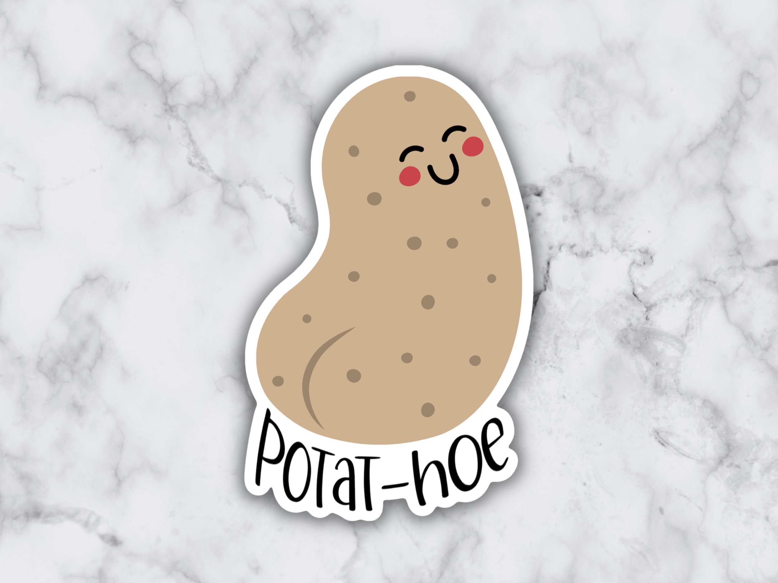 Potat-hoe Sticker Funny Food Decal Cute Potato Sticker - Etsy
