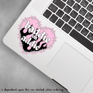 Baddie on Addie Sticker | Neurodivergent Decal | Water Resistant Gift ...