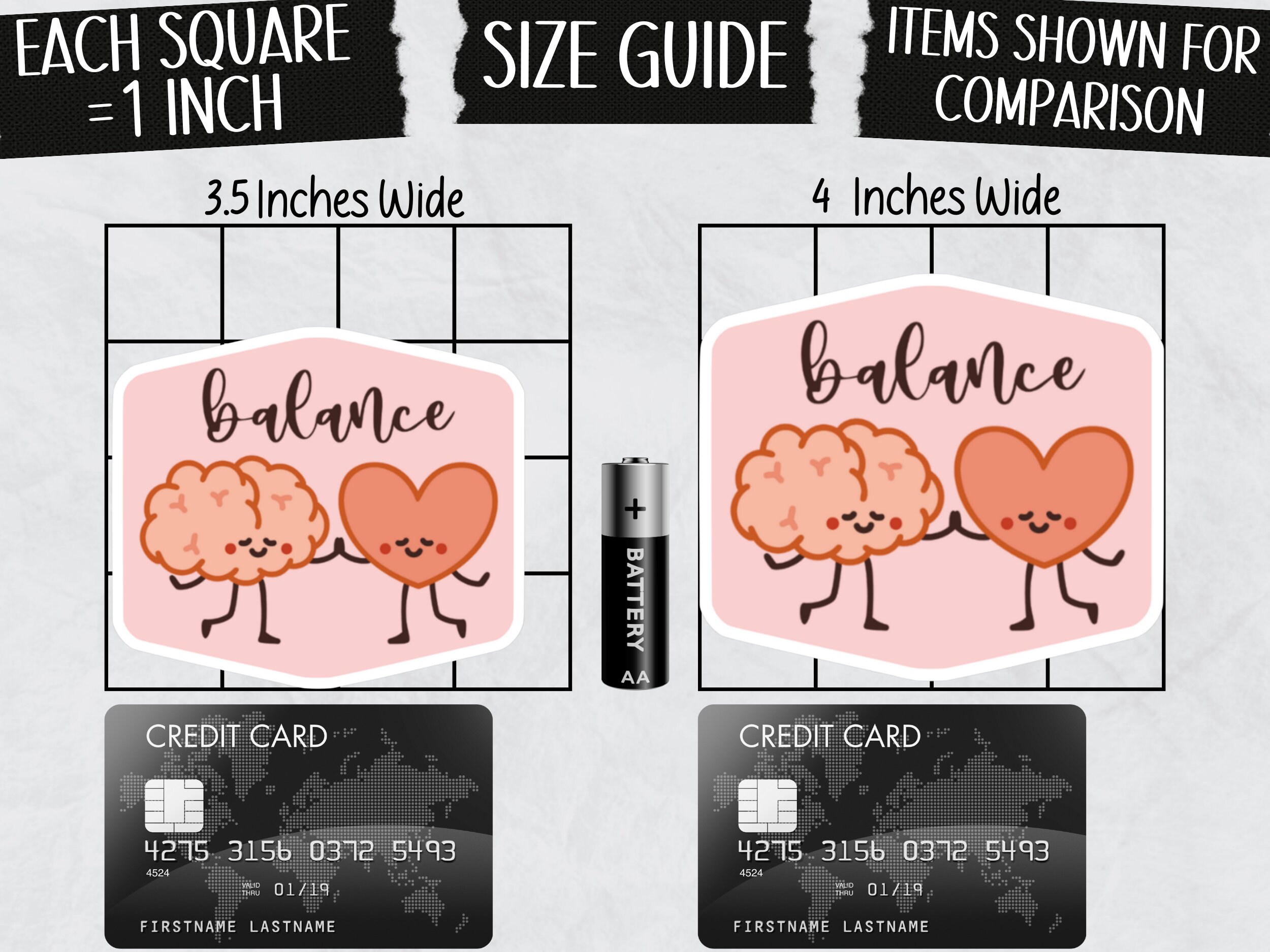 Balance Sticker Brain and Heart Decal Mental Health - Etsy