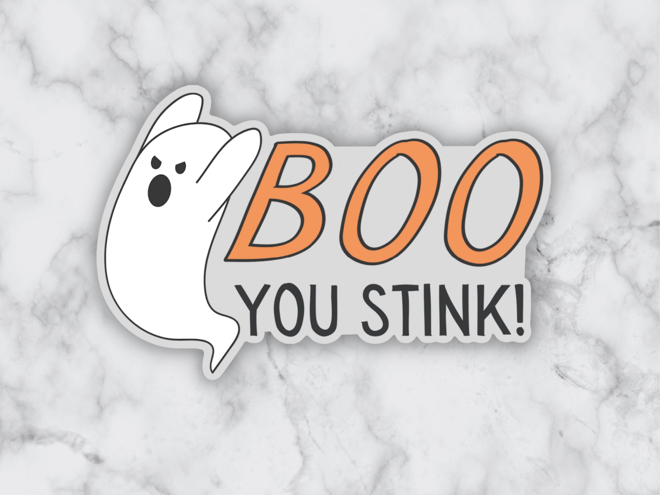 Boo You Stink Sticker Funny Ghost Decal Water Resistant Decal TV Show Quote Joke Gift Halloween ...