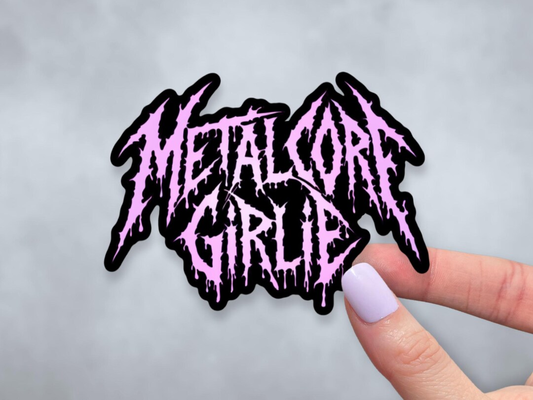 Metalcore Girlie Sticker | Matte Vinyl Sticker | Cute Metal Music Decal ...