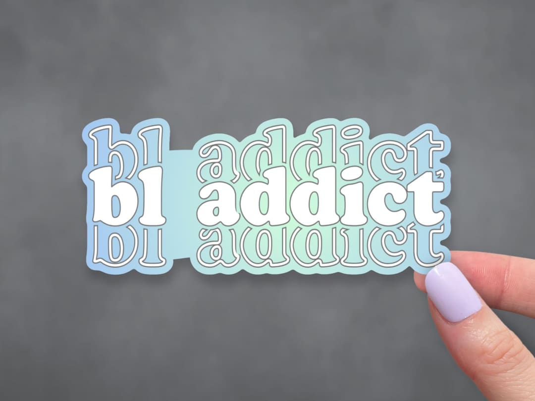 BL Addict Sticker | Boys Love Drama Vinyl Decal | Cute Blue Green Ombre ...