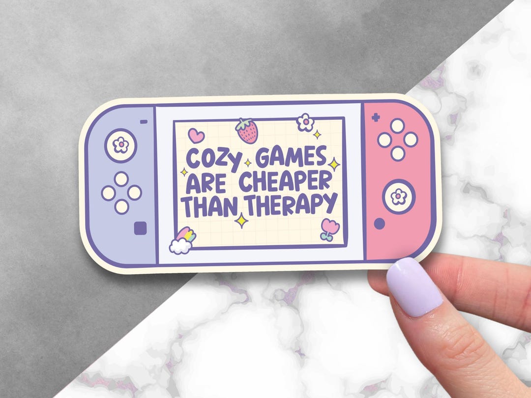 Cozy Games Sticker | Cute Gamer Decal | Water Resistant Gift | Cozy ...