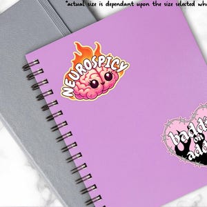 Baddie on Addie Sticker | Neurodivergent Decal | Water Resistant Gift ...