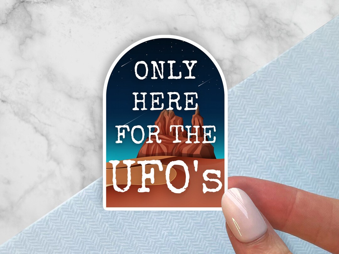 UFO Sticker | Desert Scene Decal | Alien Sticker | Water Resistant ...