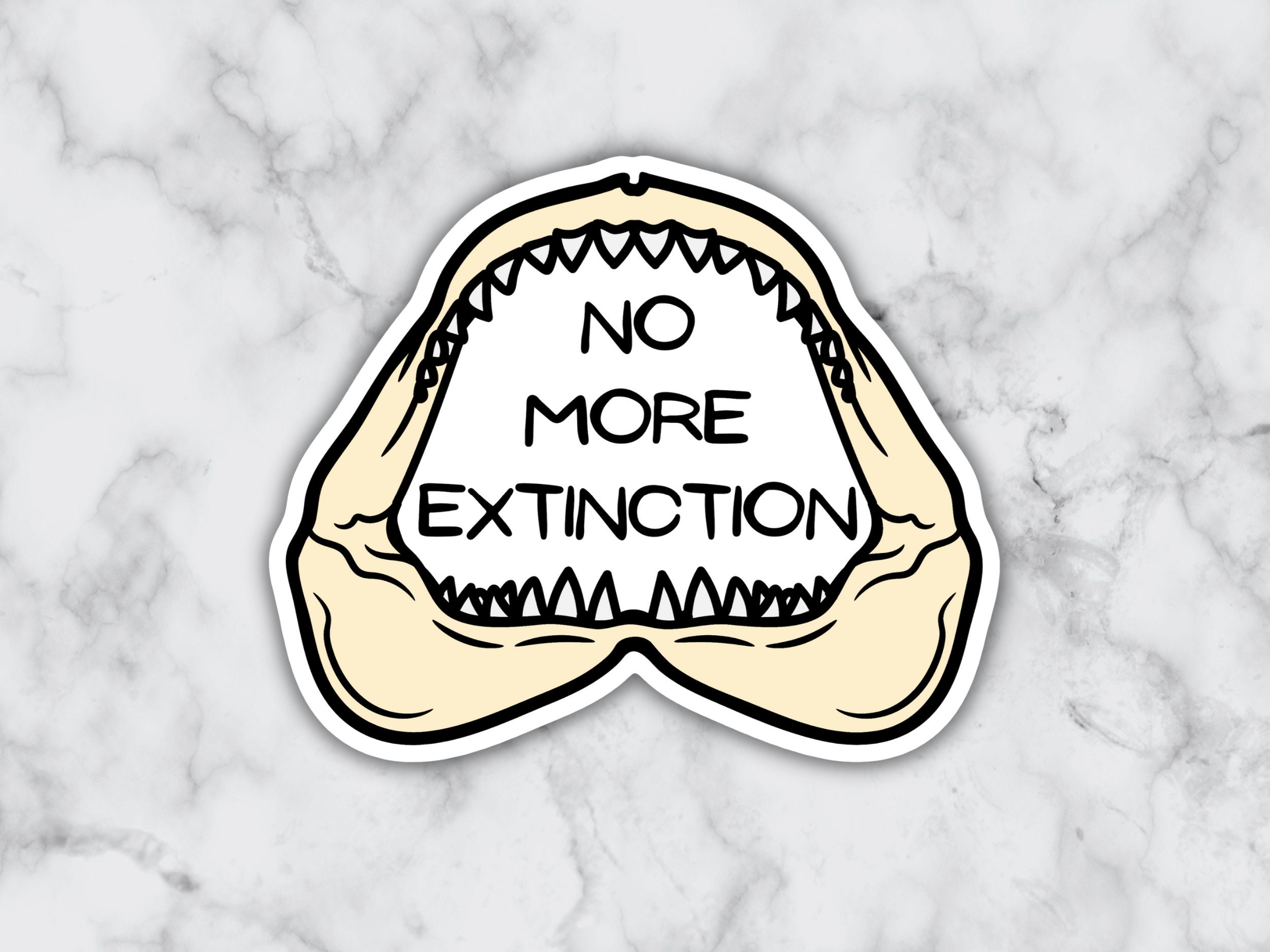 No More Extinction Sticker Environmental Decal Fossil Sticker Water ...