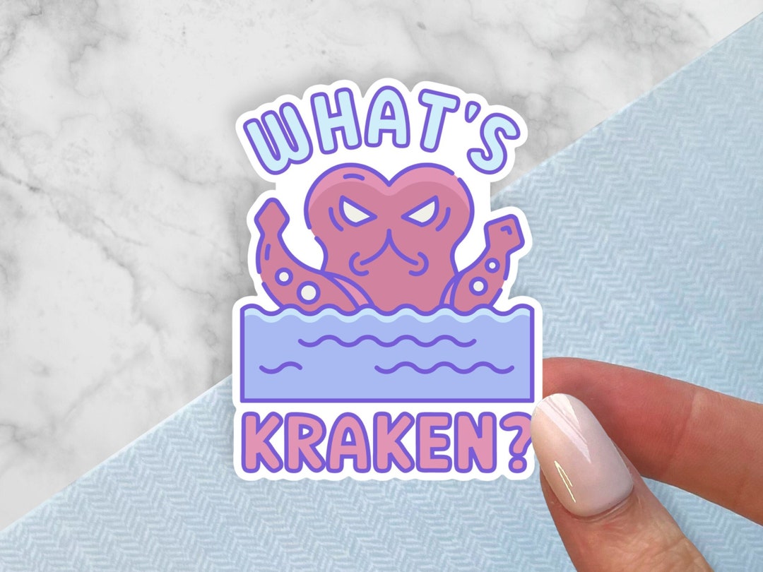 What's Kraken Sticker | Sea Monster Decal | Octopus Sticker | Water ...