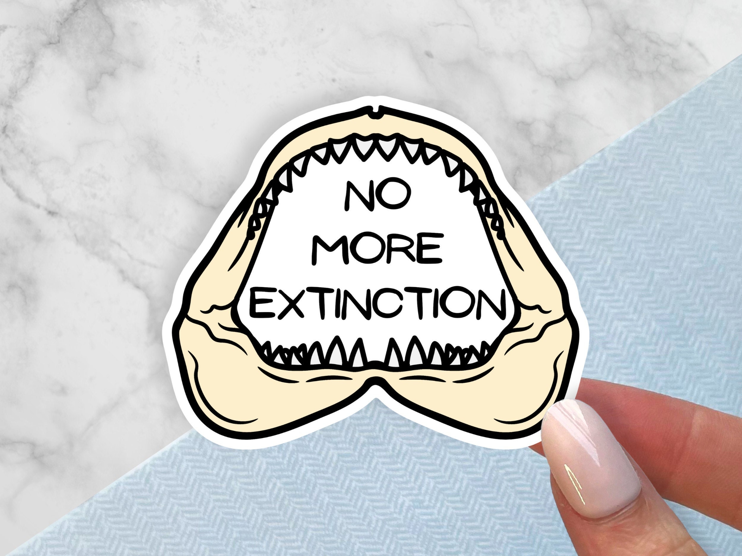 No More Extinction Sticker Environmental Decal Fossil Sticker Water ...