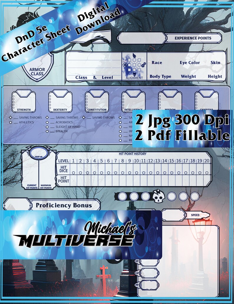 Dnd 5e Character Sheet Creeping Death Style-custom Fantasy - Etsy Israel