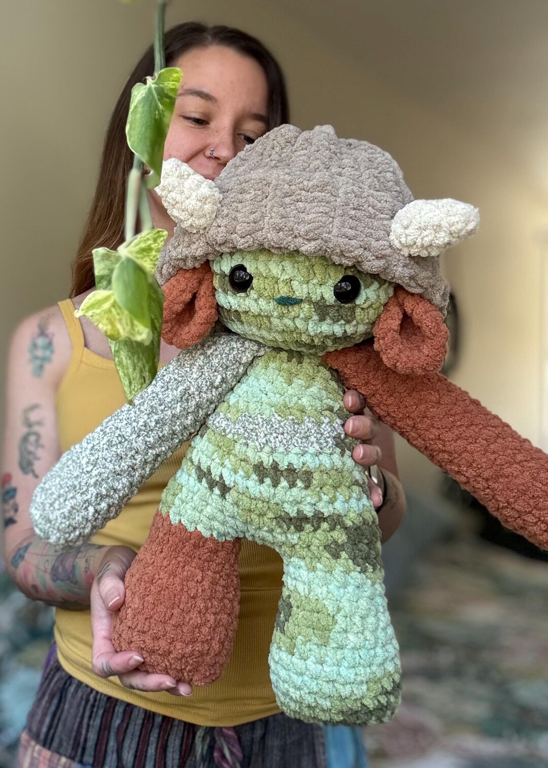 Groovy Forest Monster Plush – Handmade Crochet Creature – Whimsical ...