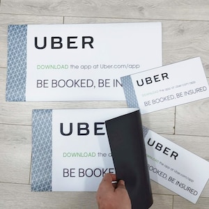 X2 UBER Signs TAXI Door Magnetic Signs or Adhesive Stickers , LAMINATED ...