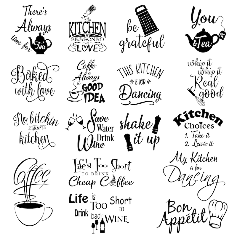 Kitchen Vinyl Decal - Etsy