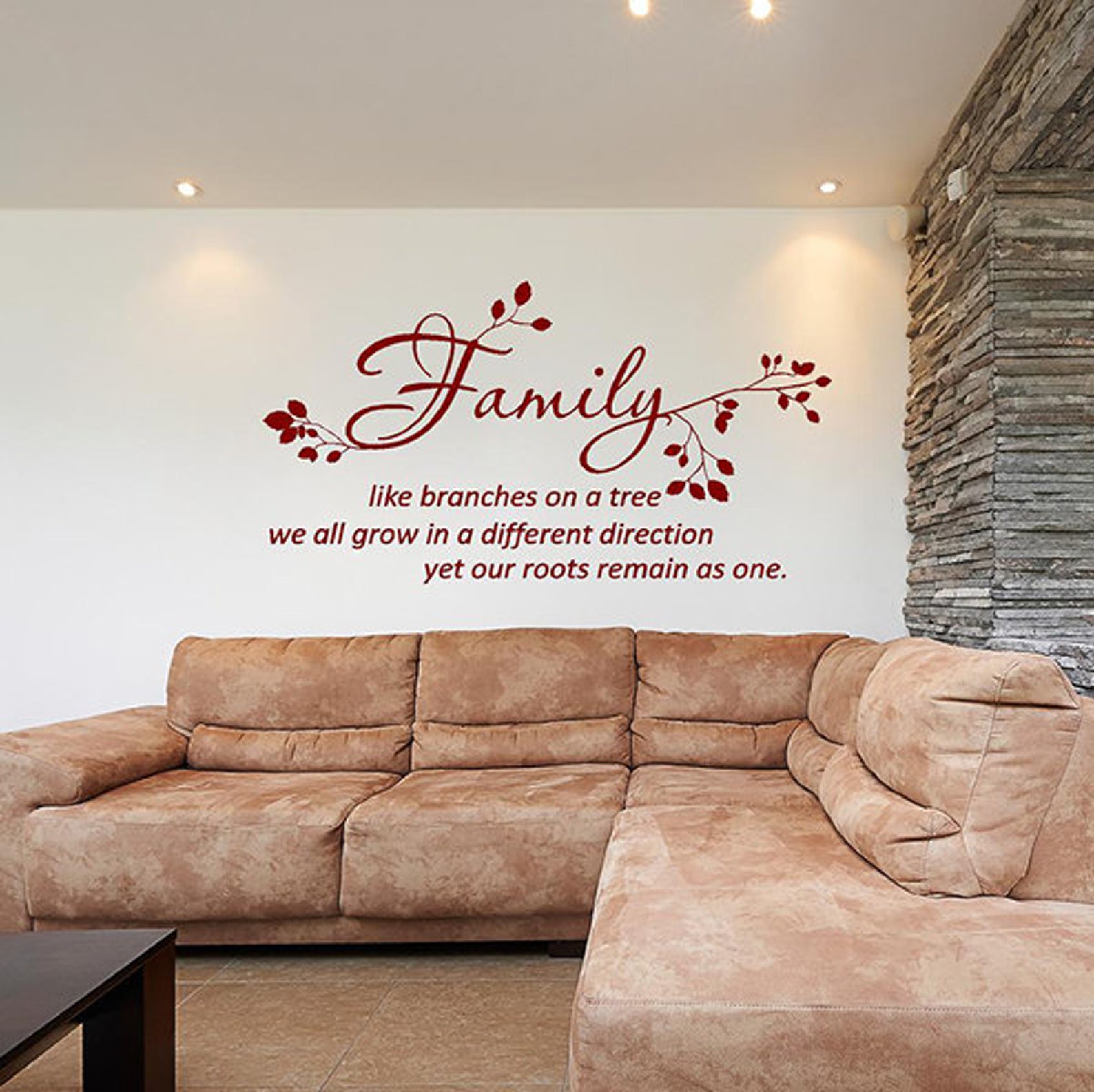 Family Like Branches on a Tree Wall Quote Stickers. Vinyl Wall | Etsy