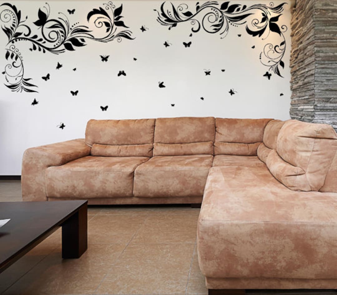 Brown Corner Swirl Designs