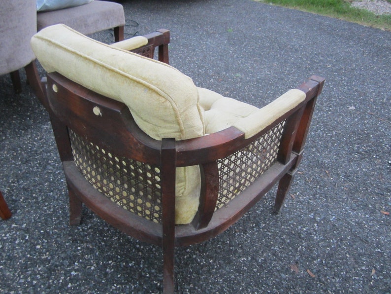 Retro Accent Chair, Tufted Barrel Chair, Hollywood Regency Style, Pick ...