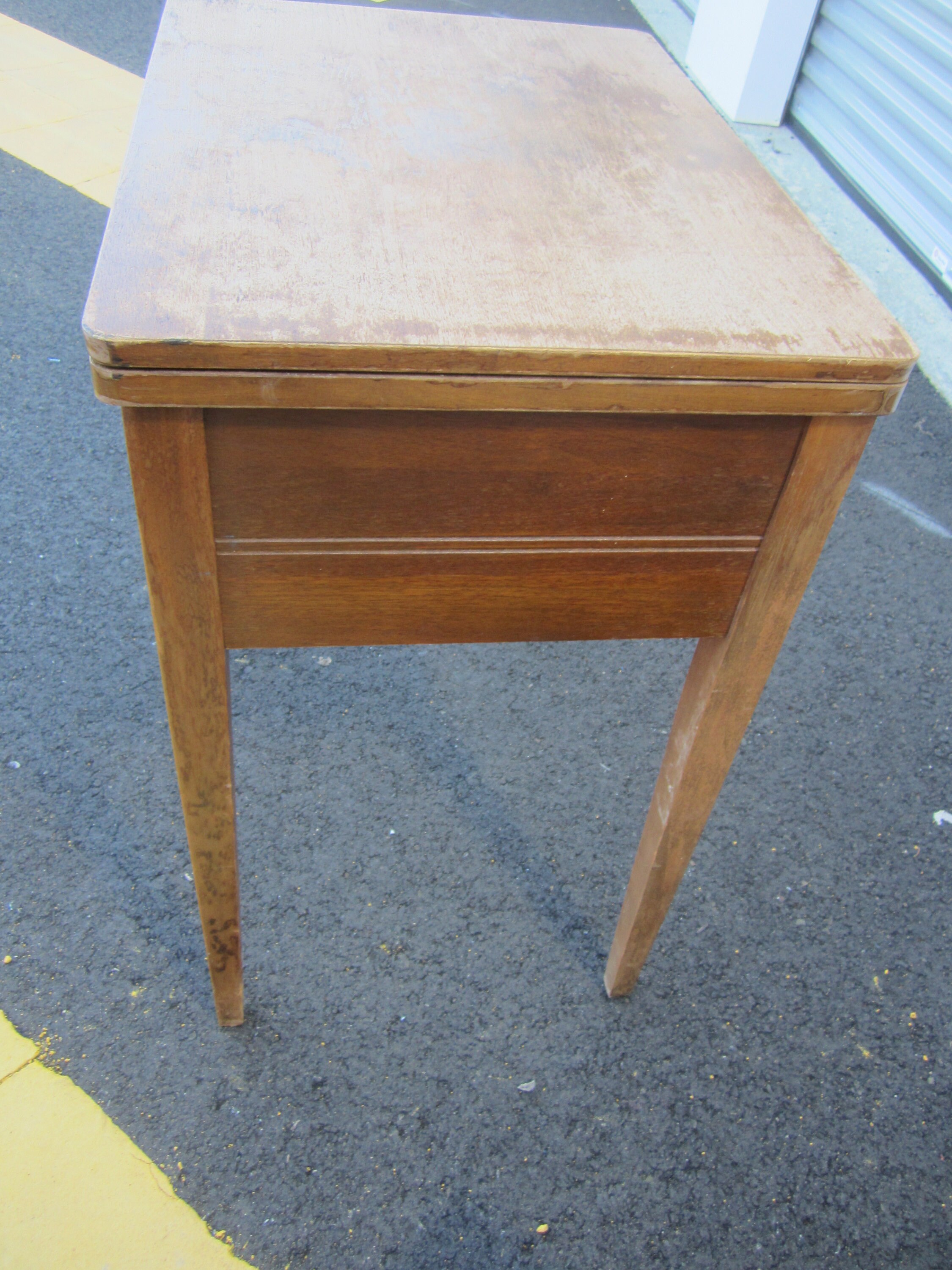 Vtg Sewing Machine Table, Great DIY Project Table, Solid Wood - Etsy