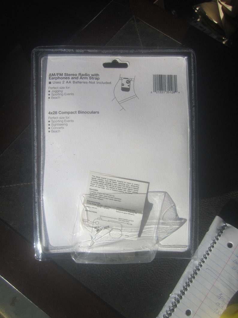 Vtg Sakar Sports Kiet, AM/FM Radio & Binoculars in Original Package - Etsy