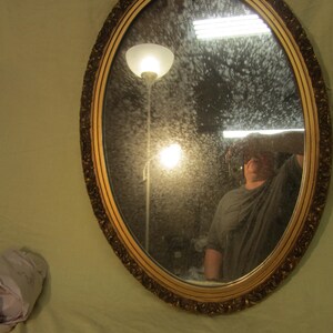 Vtg 50's Perma-bilt Mirror From a Medicine Cabinet, Gold Tone Antiqued ...