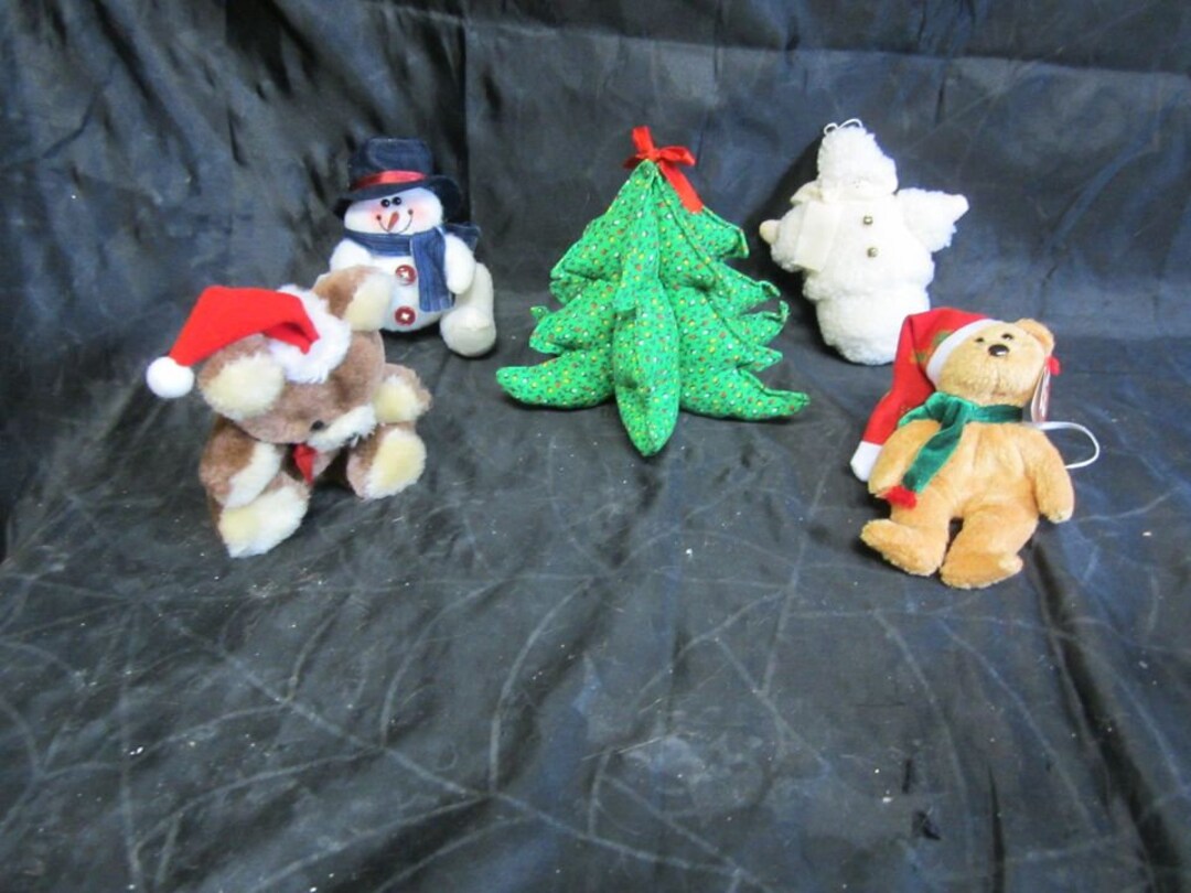 Set of 5 Plush Christmas Decorations, TY, RUSS, HANDMADE - Etsy