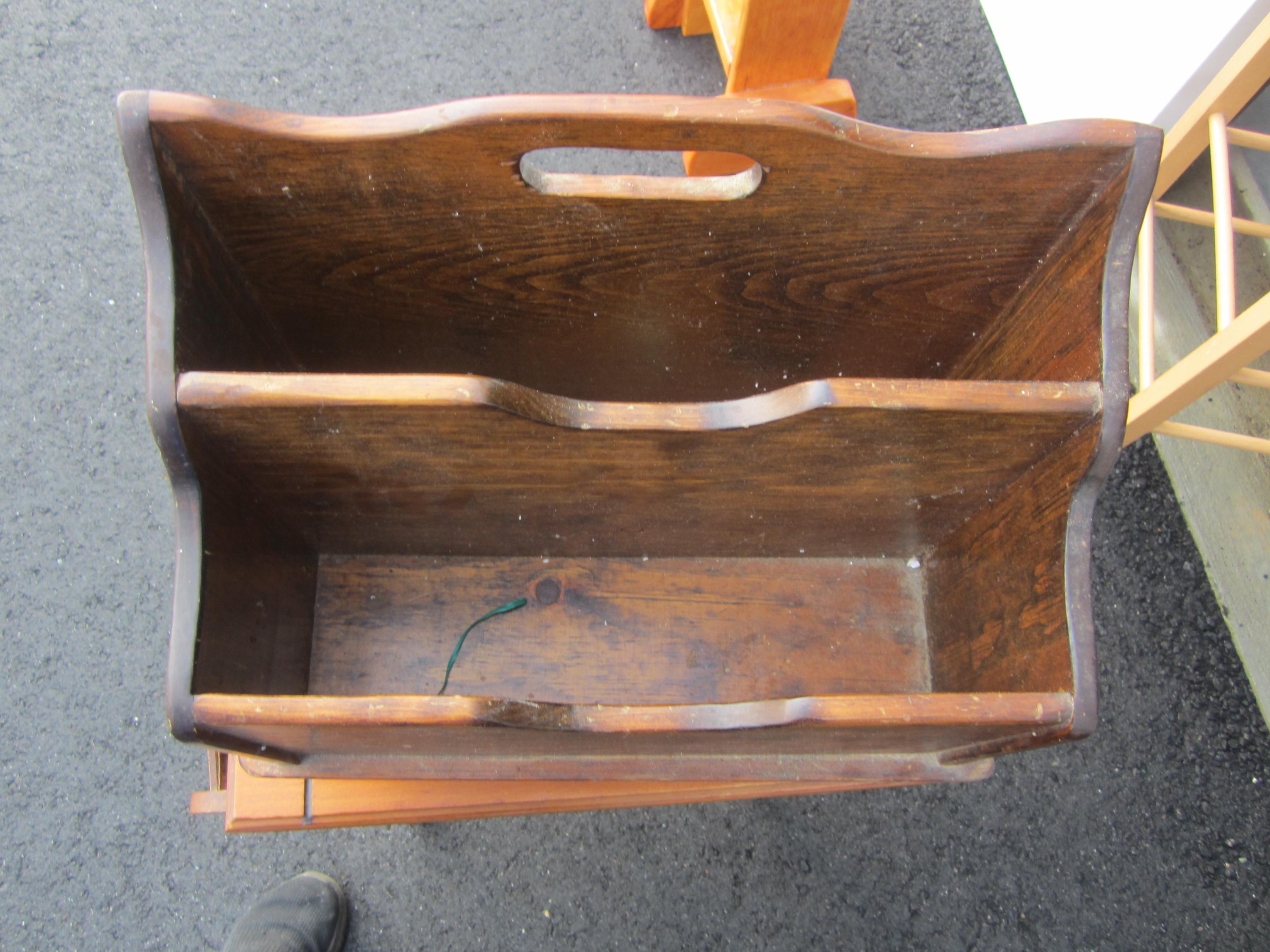 Vtg Handmade Magazine Rack, Solid Wood - Etsy