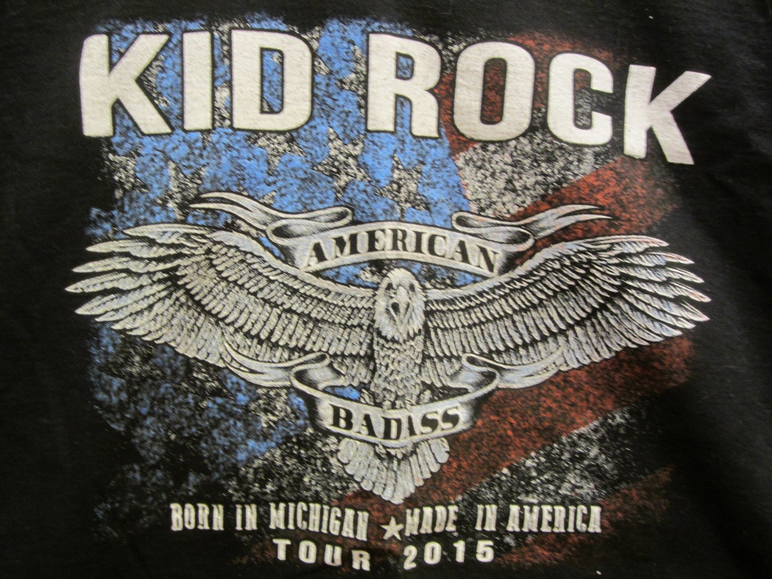 2015 KID ROCK Concert T-shirt, Black, First Kiss Concert - Etsy
