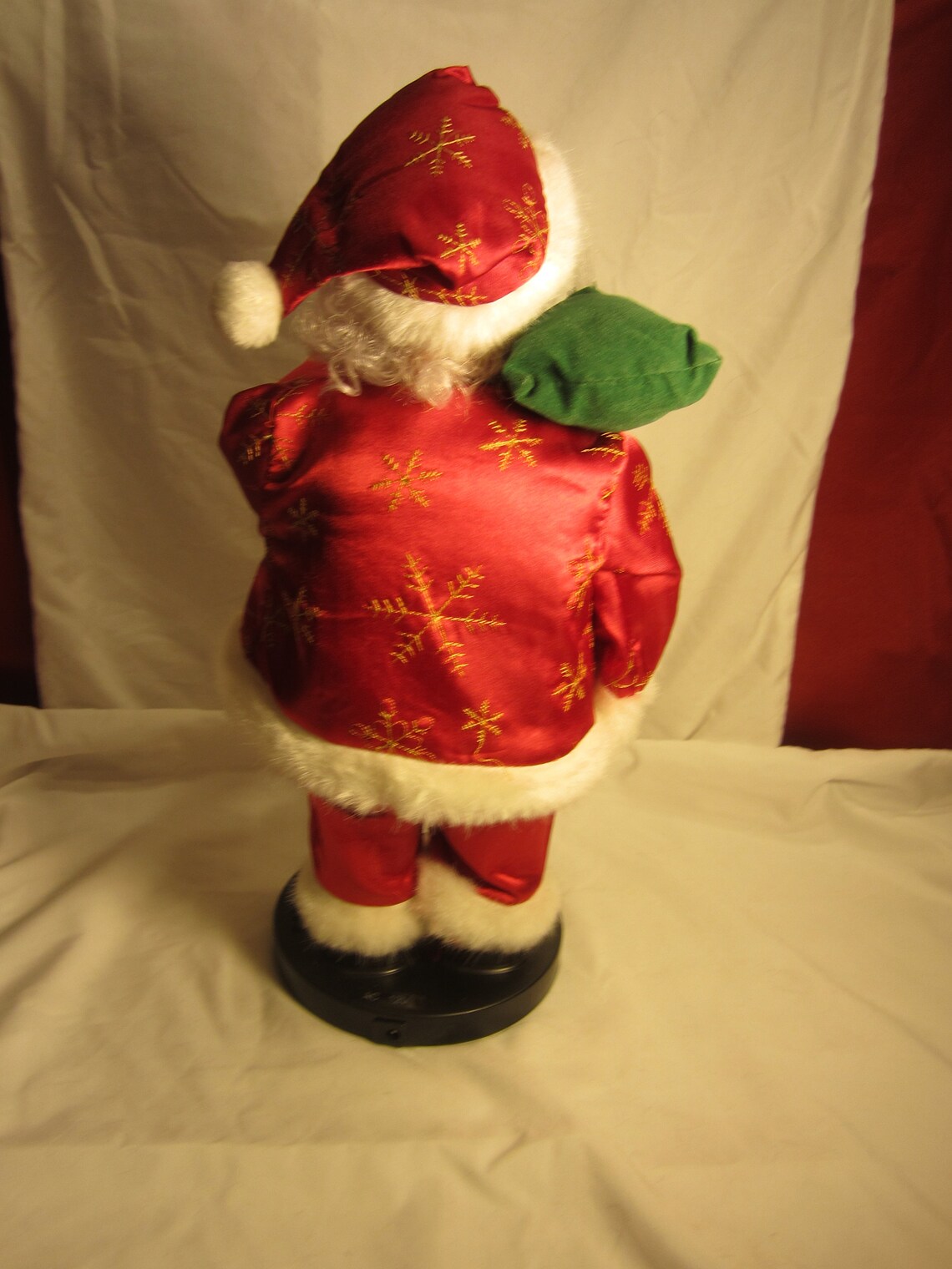 FIBER OPTIC Lighted SANTA, Plays Music, No Movement - Etsy