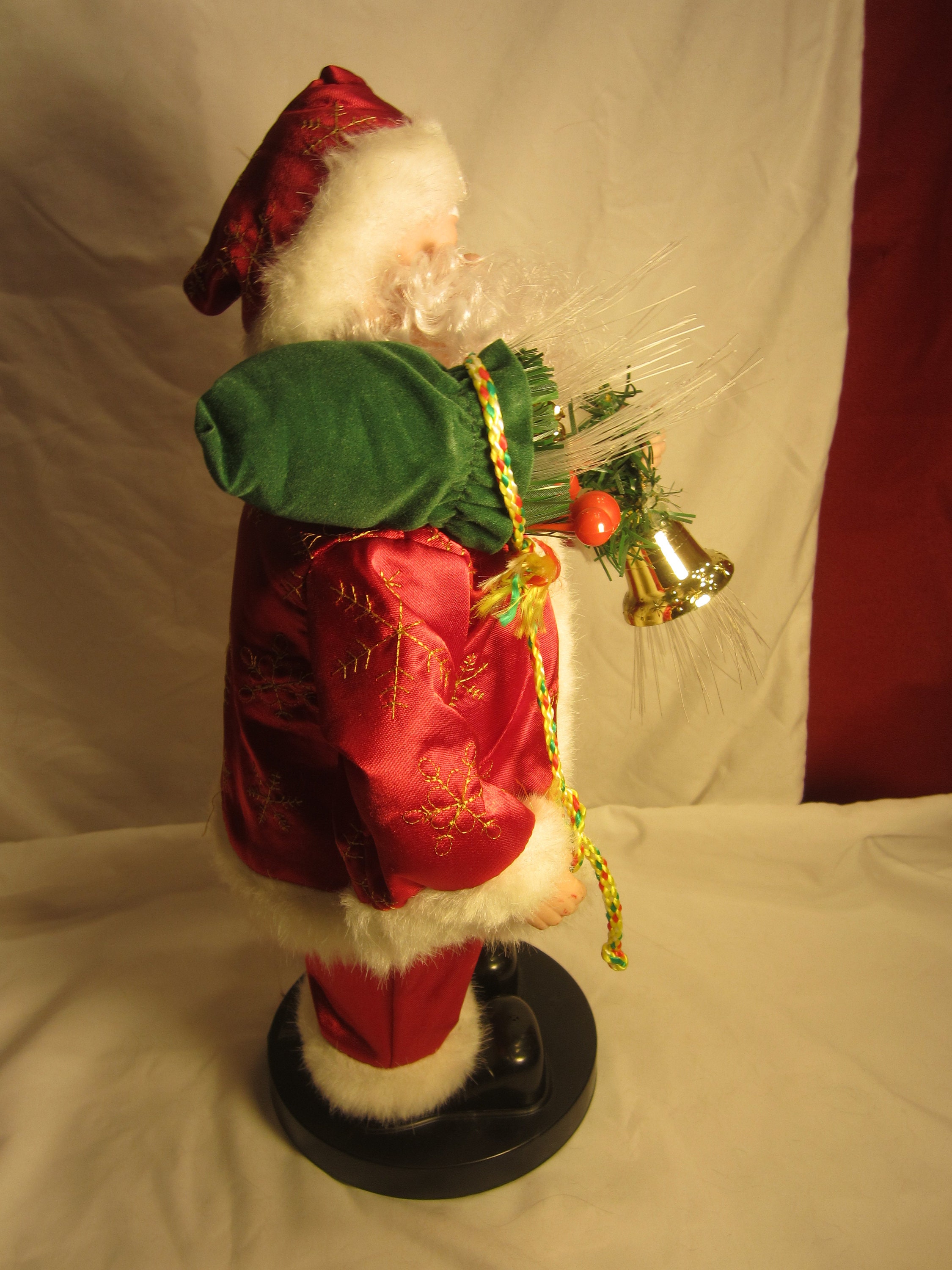 FIBER OPTIC Lighted SANTA, Plays Music, No Movement - Etsy