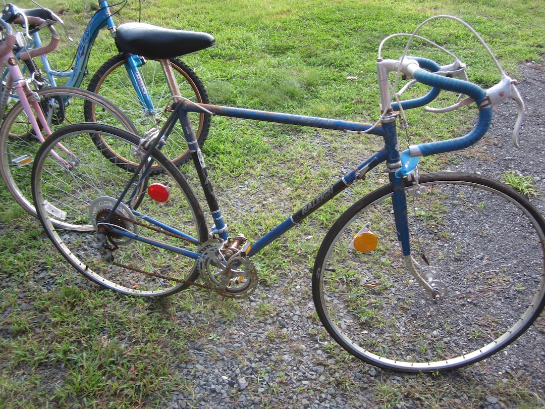 70'S RALEIGH RACING Bike, Nottingham England, Blue, No Shipping Pick up ...