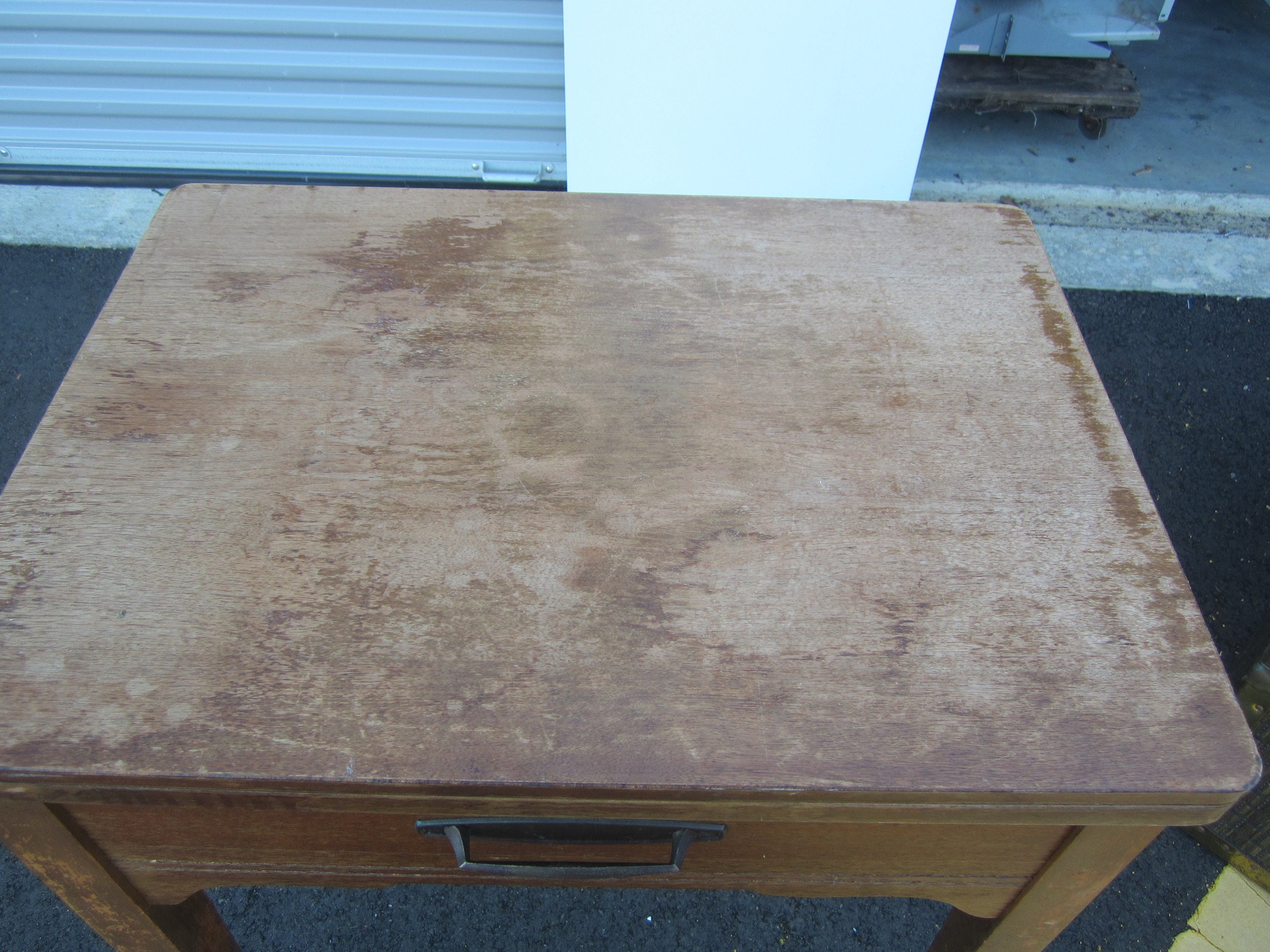 Vtg Sewing Machine Table, Great DIY Project Table, Solid Wood - Etsy
