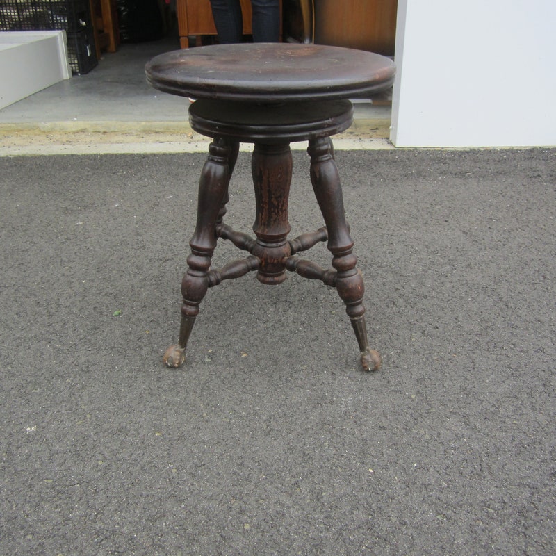 Antique Piano Stool - Etsy