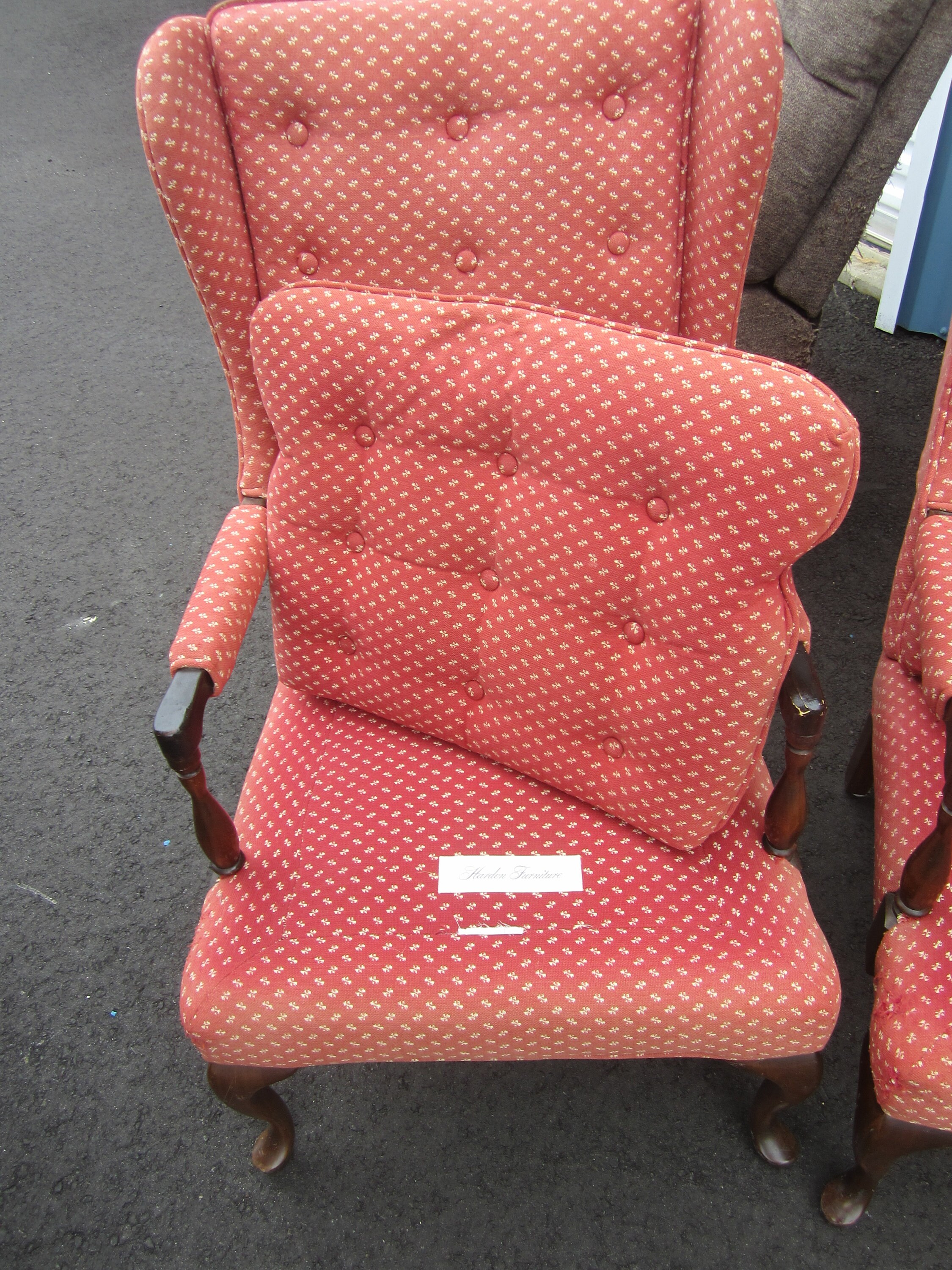 Vtg QUEEN ANN WINGED Back Chair by Harden Furniture 200ea - Etsy