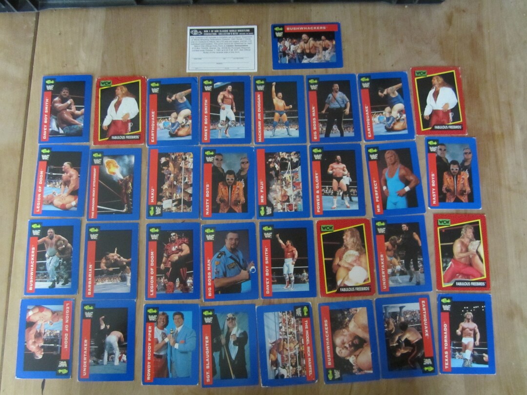 Vtg 1991 WWF WRESTLING CARDS, 33 Cards, Read All - Etsy