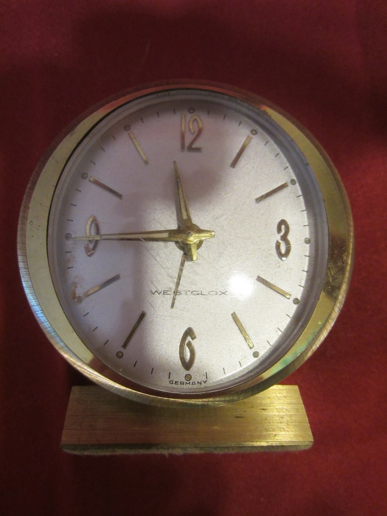 Vtg 50's WESTCLOX Wind-up Alarm Clock, Made in Germany, Goldtone - Etsy