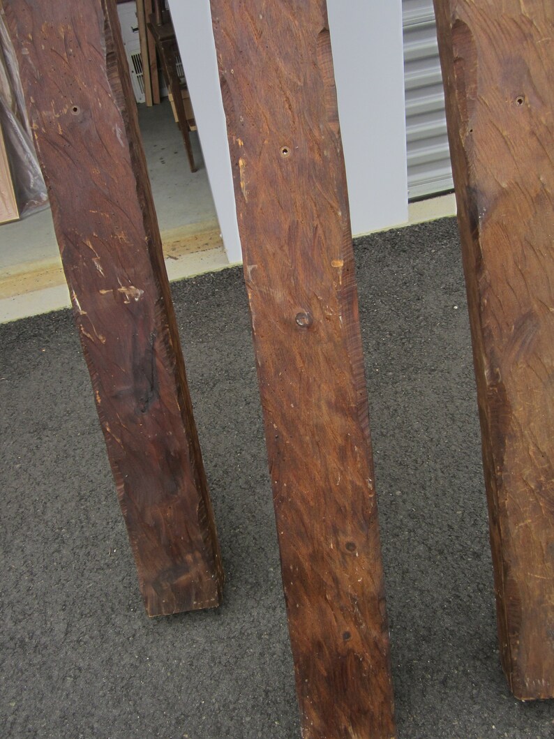 Vtg Handmade Wood Beams Decor, Spanish/rustic Style, Dk Stained, Set of ...