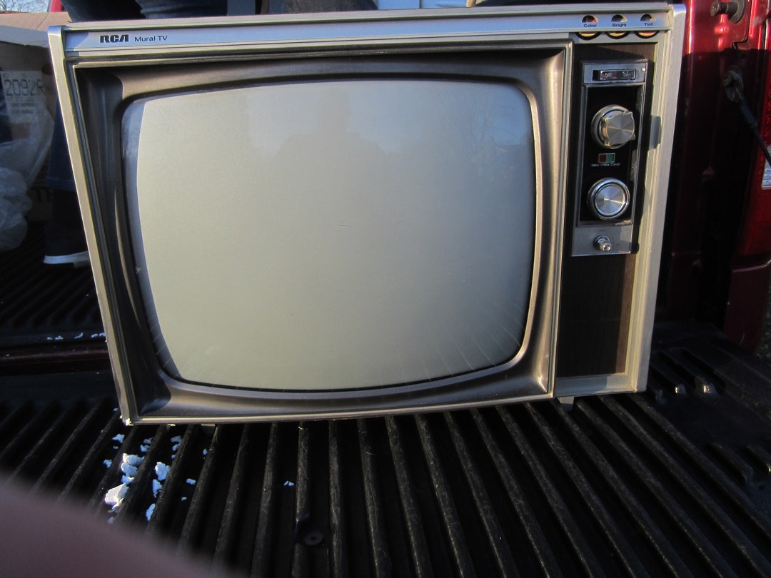 Vtg RCA Mural Color TV, Old School TV, Knobs & All, 19'', No Shipping ...