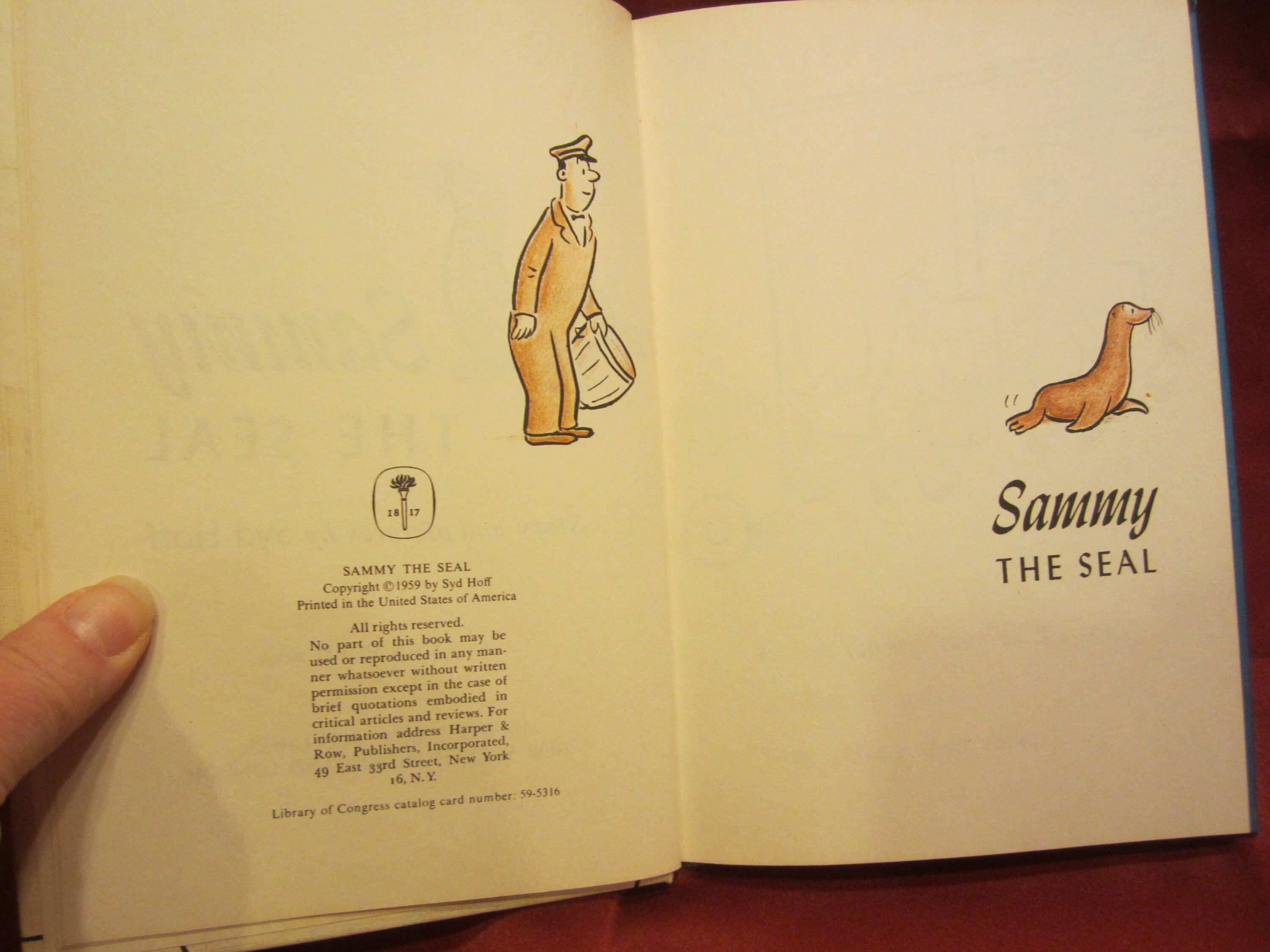 VTG 1959 Sammy the Seal, by Syd Hoff, HC - Etsy
