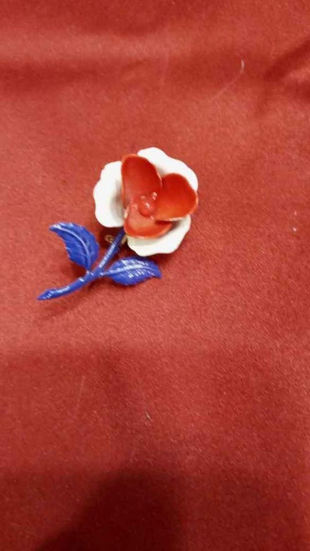 Vtg 60's Red White & Blue ENAMEL Hand Painted Pansy Pin W/stem - Etsy
