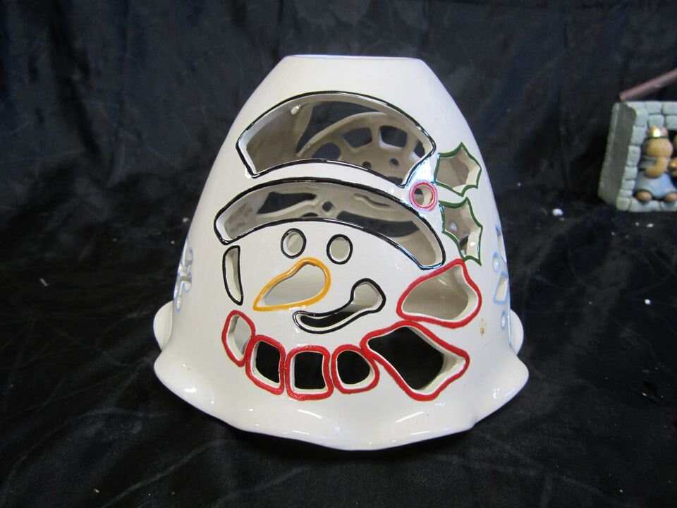 Candle Jar Shade Topper, Winter Motif, Cut-out Snowman on Each Side - Etsy