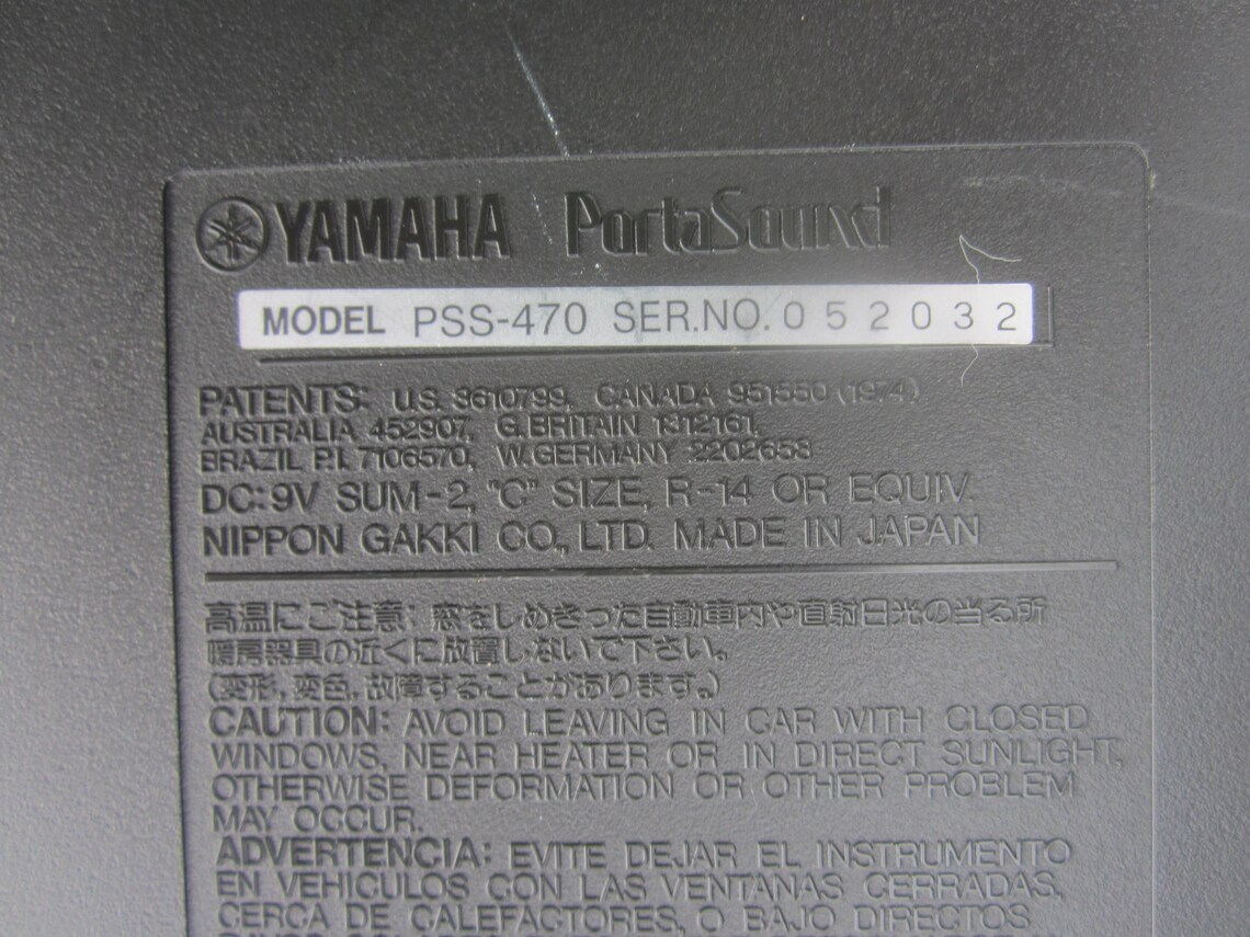 YAMAHA Electric Keyboard Model PSS-470 Porta Sound - Etsy