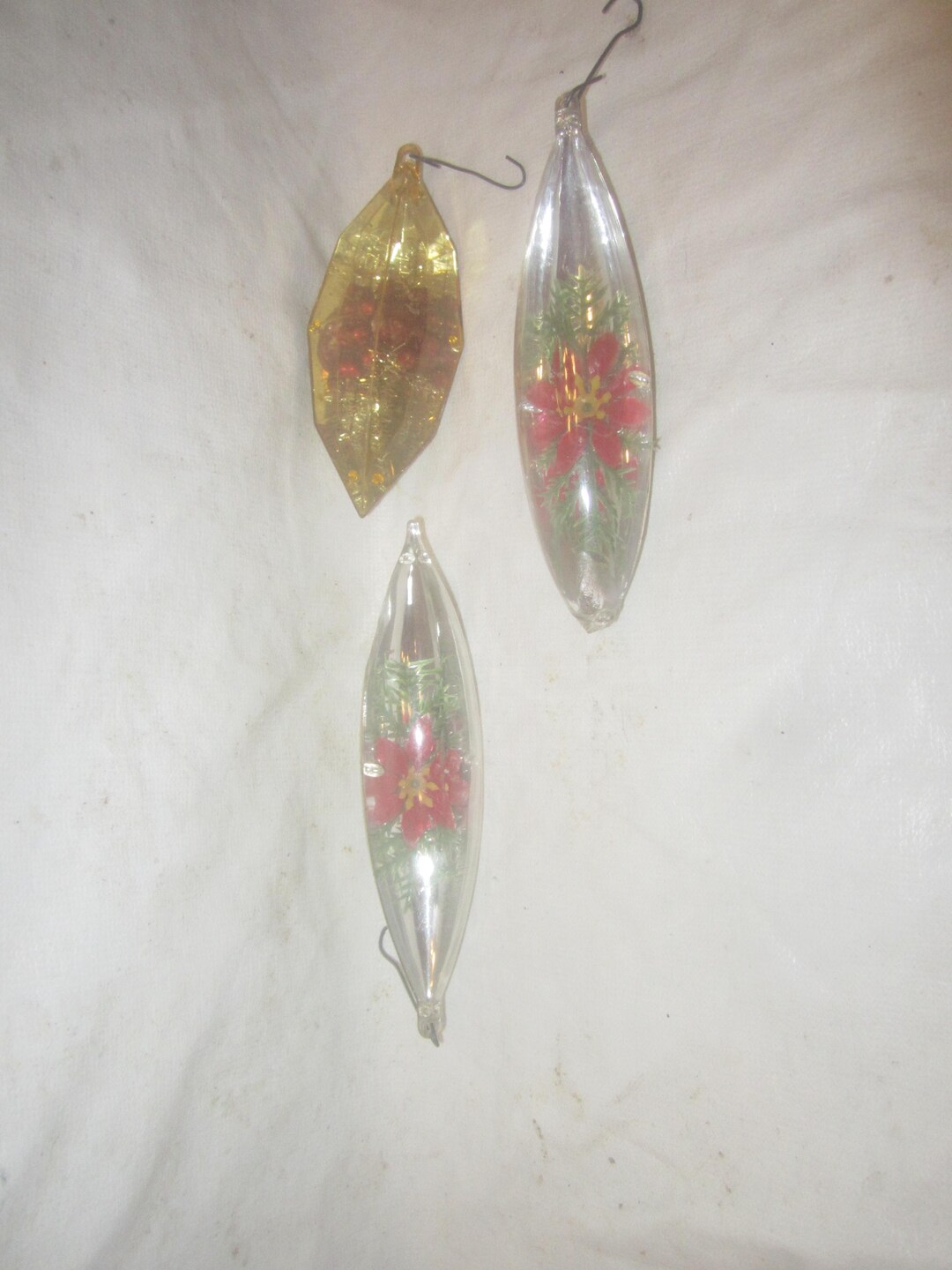 RETRO Plastic Tear Drop 3D, Diorama Ornaments, Set of 3 - Etsy