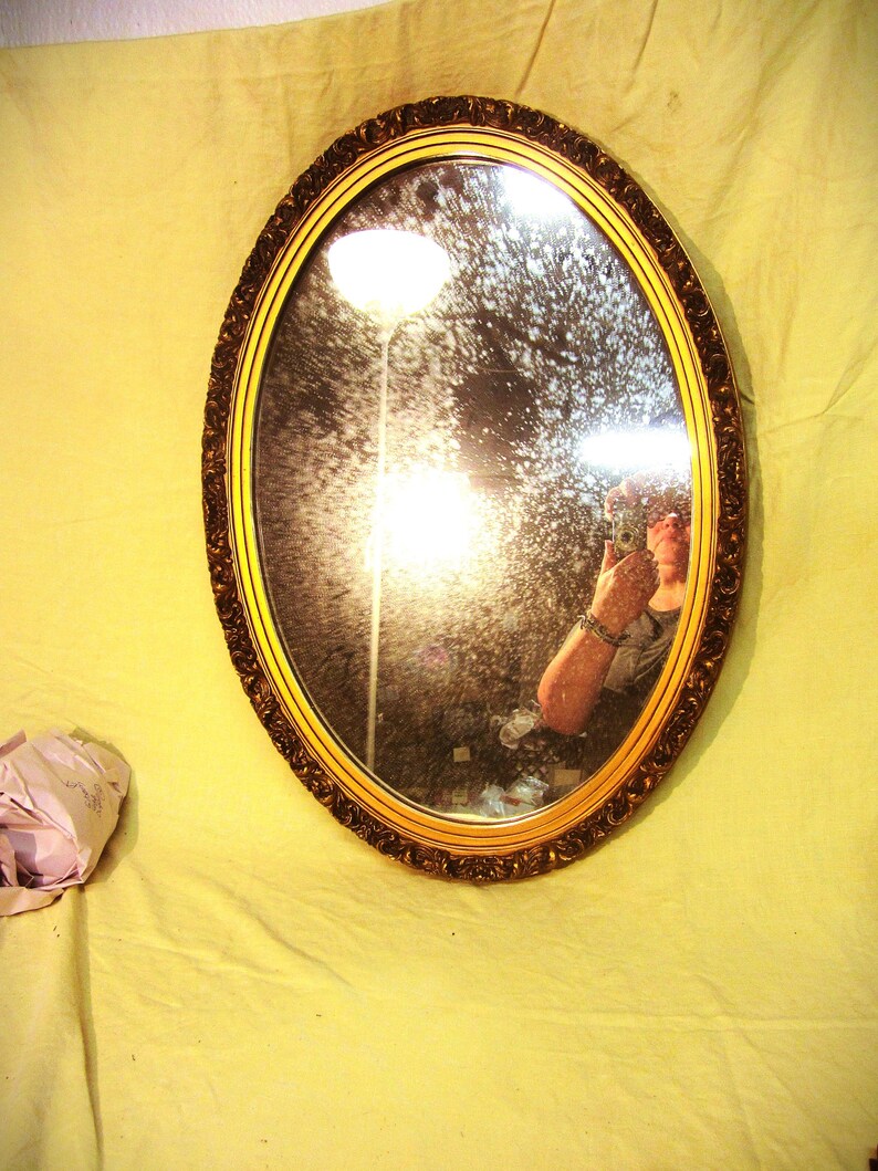 Vtg 50's Perma-bilt Mirror From a Medicine Cabinet, Gold Tone Antiqued ...