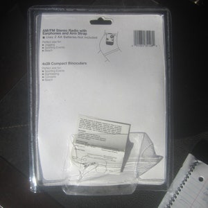 Vtg Sakar Sports Kiet, AM/FM Radio & Binoculars in Original Package - Etsy