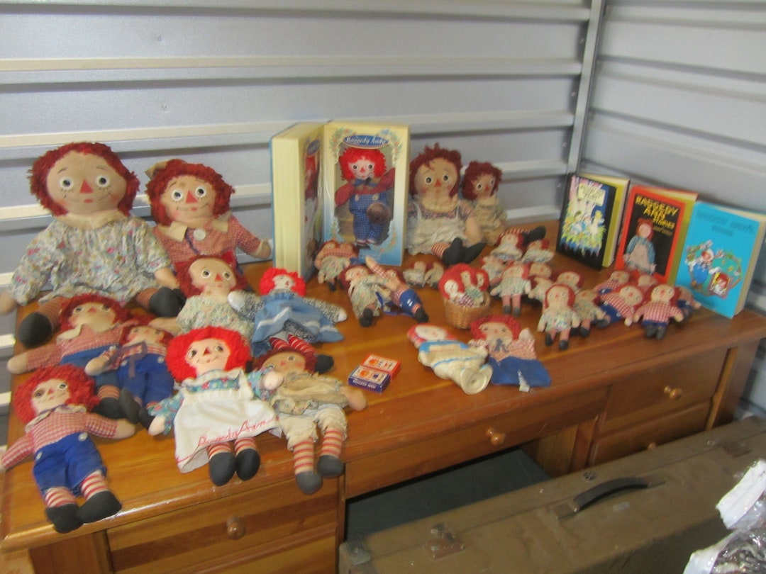 Rare Vtg Collection of RAGGEDY ANN & ANDY Dolls, Memorabilia, 40 Items ...