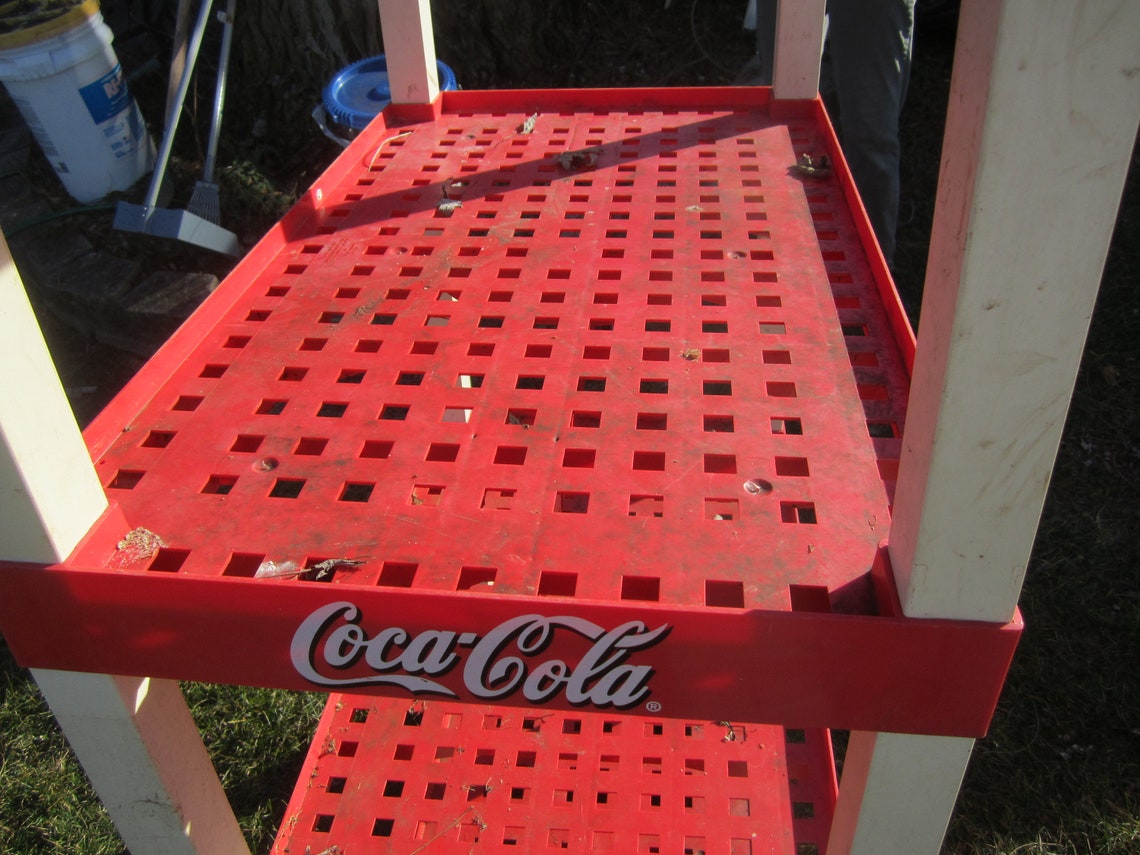 Vtg COCA-COLA Soda Display Shelf W/logo Plastic Shelf Red - Etsy